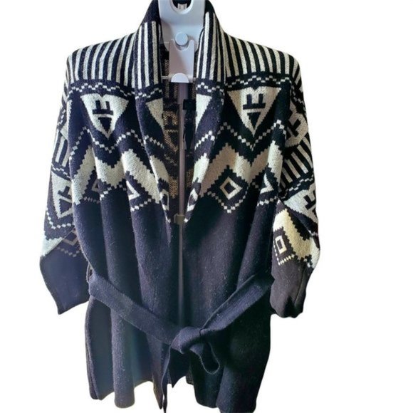 RACHEL Rachel Roy | Sweaters | Oversized Fair Isle Retro Open Front ...